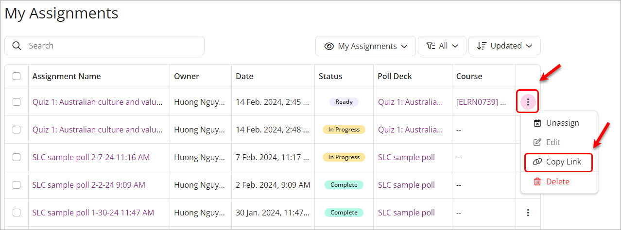 EchoPoll - Assignment (Ultra) - eLearning - University of Queensland